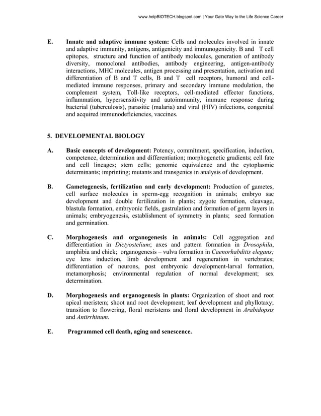 Csir syllabus paper 2011 | PDF | Genetics | Science