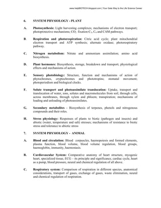 Csir syllabus paper 2011 | PDF