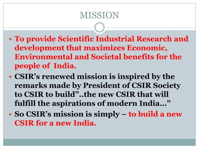 Counil of Scientific and Industrial Research (CSIR) | PPTX
