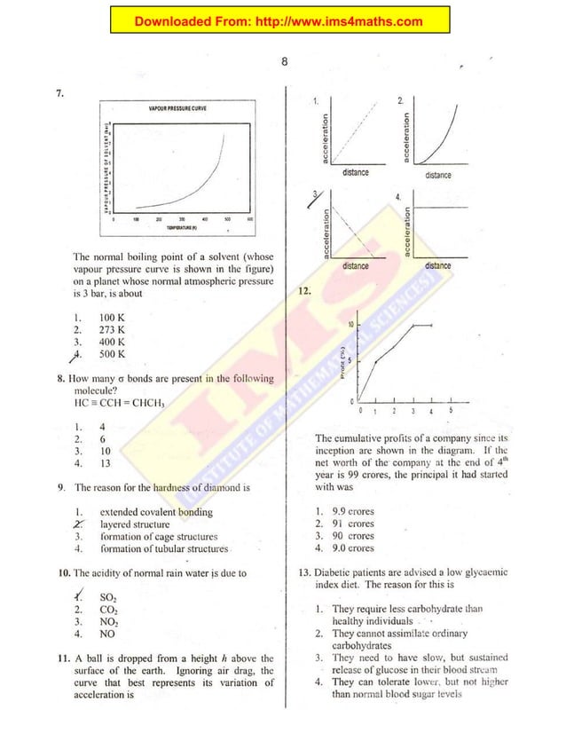 Csir jrf-(net)-exam-paper-june-2011-(i)-mathematical-sciences | PDF