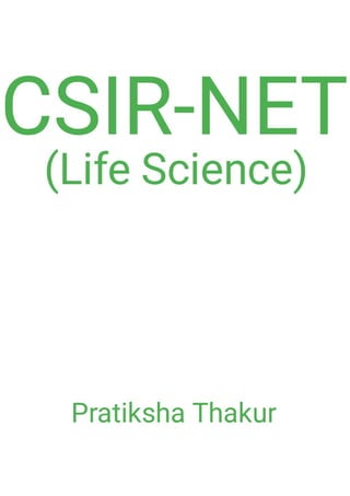 CSIR-NET (Life Science) | PDF