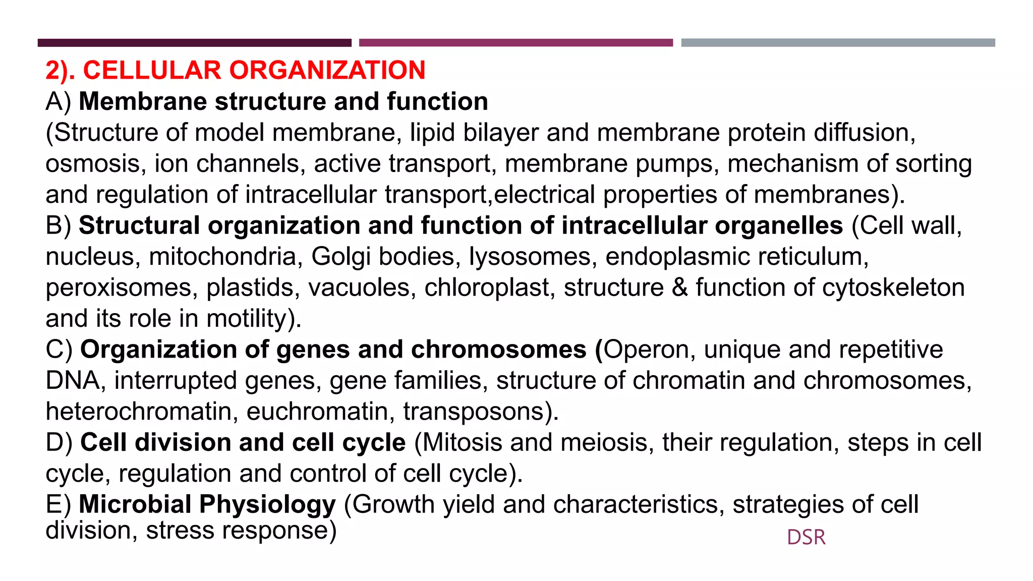 Csir lifescience syllabus | PPTX