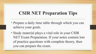 CSIR NET Chemical Science | PPTX