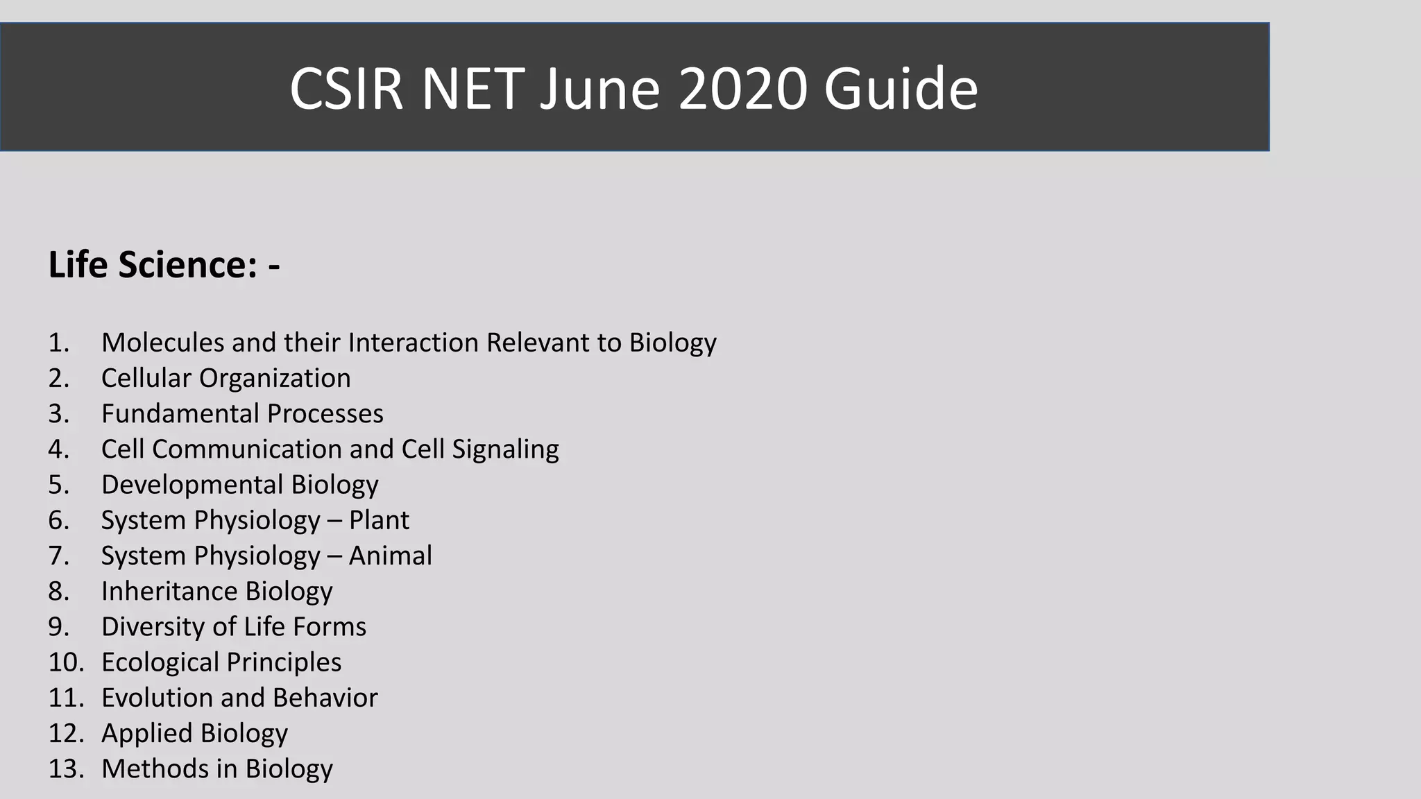 Csir Net June 2020 Preparation Guide | PPTX