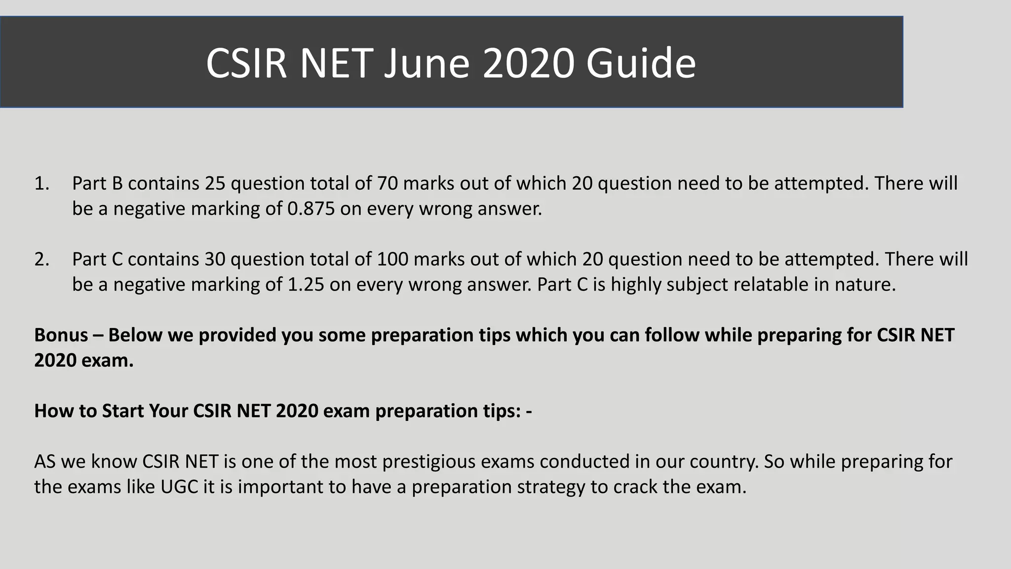 Csir Net June 2020 Preparation Guide | PPTX
