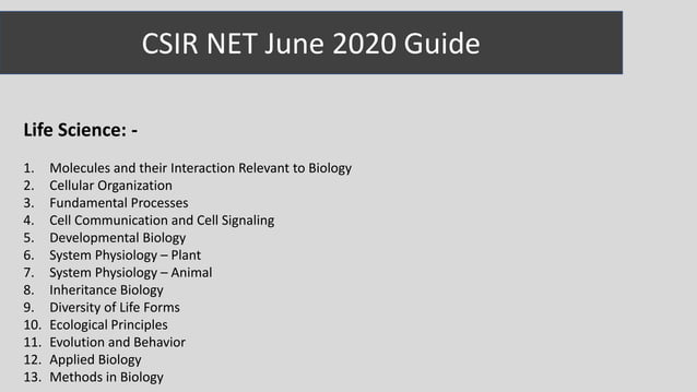 Csir Net June 2020 Preparation Guide | PPTX
