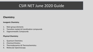 Csir Net June 2020 Preparation Guide | PPTX