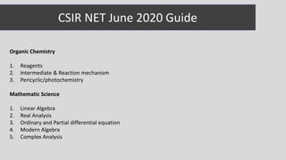 Csir Net June 2020 Preparation Guide | PPTX
