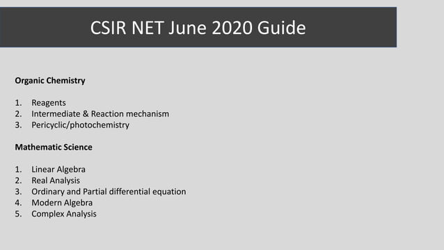 Csir Net June 2020 Preparation Guide | PPTX