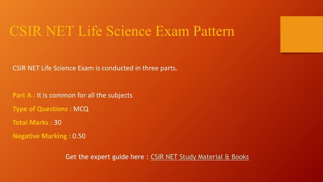 CSIR NET Life Science Exam: Syllabus & Exam Pattern | PPTX