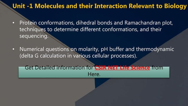 CSIR NET Life Science Important Topics | PPTX | Biological Sciences ...