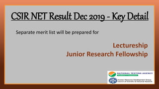CSIR NET Result | PPTX