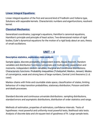DOWNLOADS CSIR NET Mathematical Sciences Syllabus - 2025 | PDF