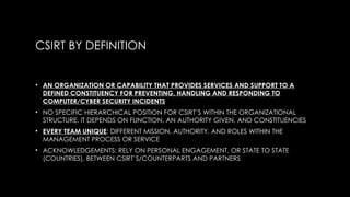 CSIRT-Coordination-and-Collaboration-Overview.pptx | Information and ...