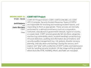 CSIRT-Kit: Your Security Response toolkit | PPT