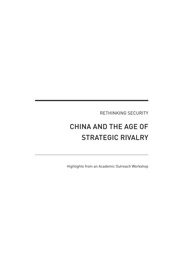China & the age of strategic rivalry | PDF