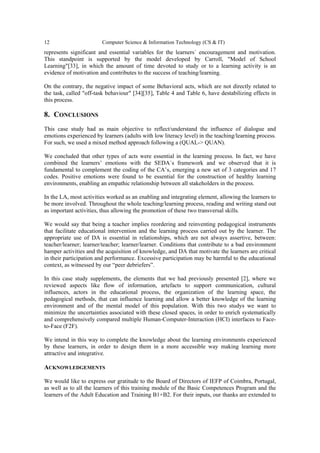 Classroom Acts on Low Literacy Adults Education Settings | PDF