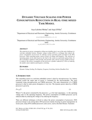 DYNAMIC VOLTAGE SCALING FOR POWER CONSUMPTION REDUCTION IN REAL-TIME MIXED TASK MODEL | PDF