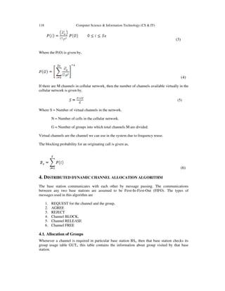 A DISTRIBUTED DYNAMIC CHANNEL ALLOCATION IN CELLULAR COMMUNICATION | PDF