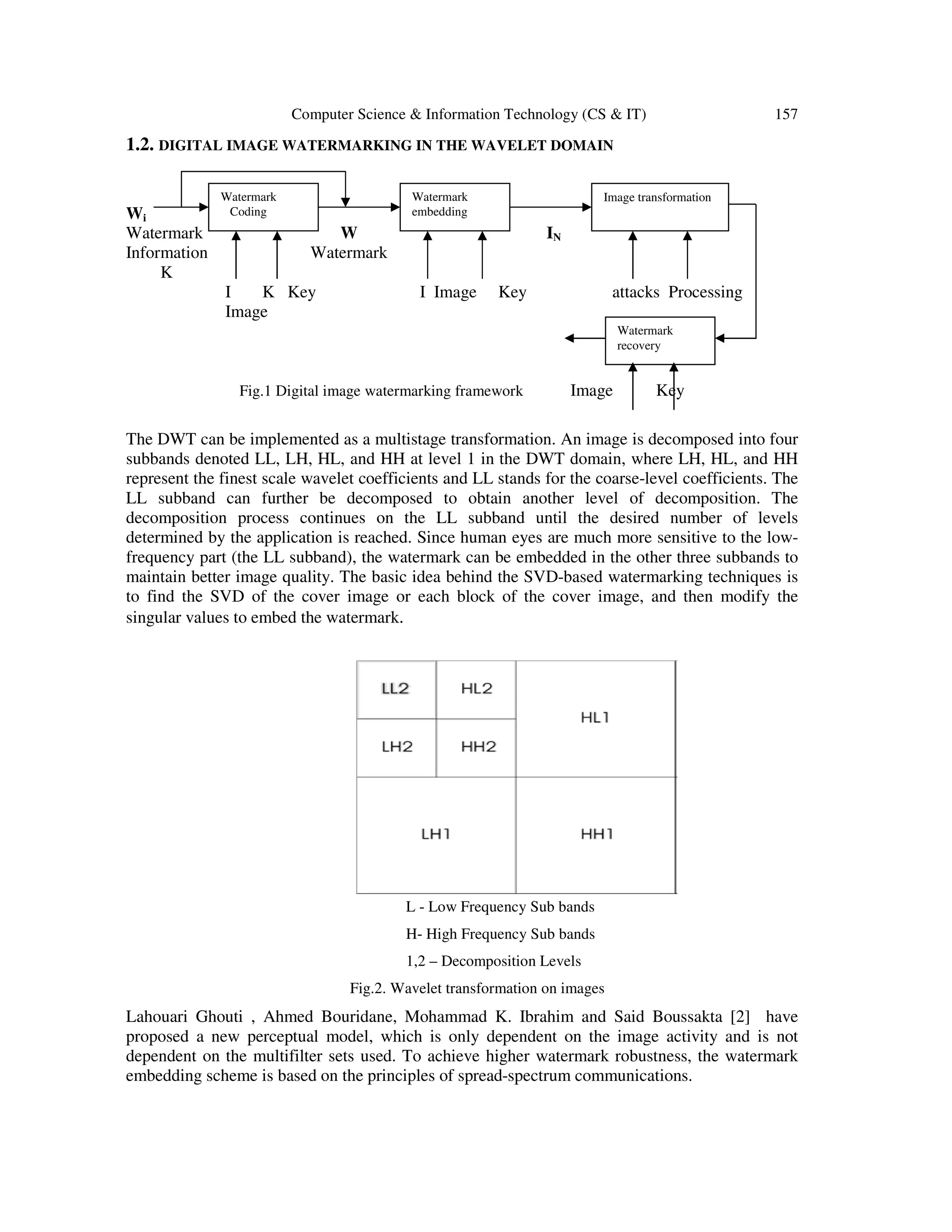 SVD Based Robust Digital Watermarking For Still Images Using Wavelet Transform | PDF