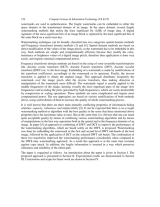 SVD Based Robust Digital Watermarking For Still Images Using Wavelet Transform | PDF