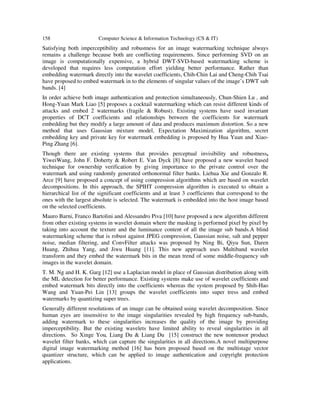 SVD Based Robust Digital Watermarking For Still Images Using Wavelet Transform | PDF