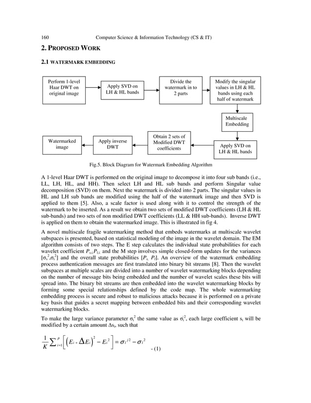SVD Based Robust Digital Watermarking For Still Images Using Wavelet Transform | PDF