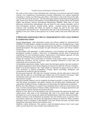 DEPENDABLE PRIVACY REQUIREMENTS BY AGILE MODELED LAYERED SECURITY ARCHITECTURES – WEB SERVICES ...