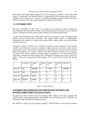 IMPLEMENTATION OF USER INTERFACE FOR MICROPROCESSOR TRAINER | PDF