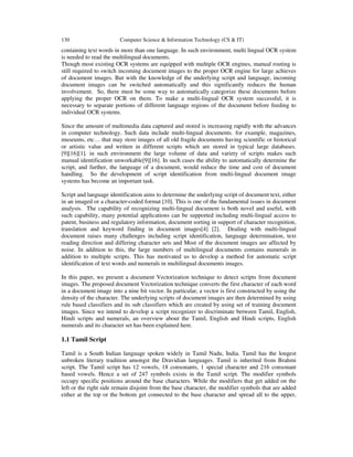 SCRIPTS AND NUMERALS IDENTIFICATION FROM PRINTED MULTILINGUAL DOCUMENT IMAGES | PDF