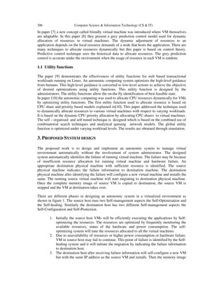 APPLICATION OF AUTONOMIC COMPUTING PRINCIPLES IN VIRTUALIZED ENVIRONMENT | PDF