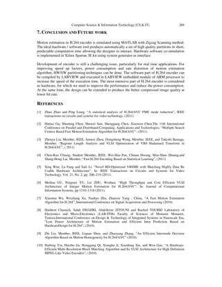 HARDWARE SOFTWARE CO-SIMULATION OF MOTION ESTIMATION IN H.264 ENCODER | PDF