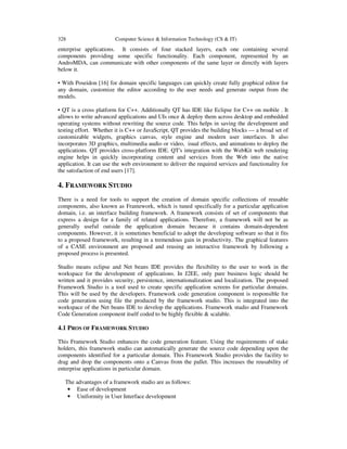 A FRAMEWORK STUDIO FOR COMPONENT REUSABILITY | PDF