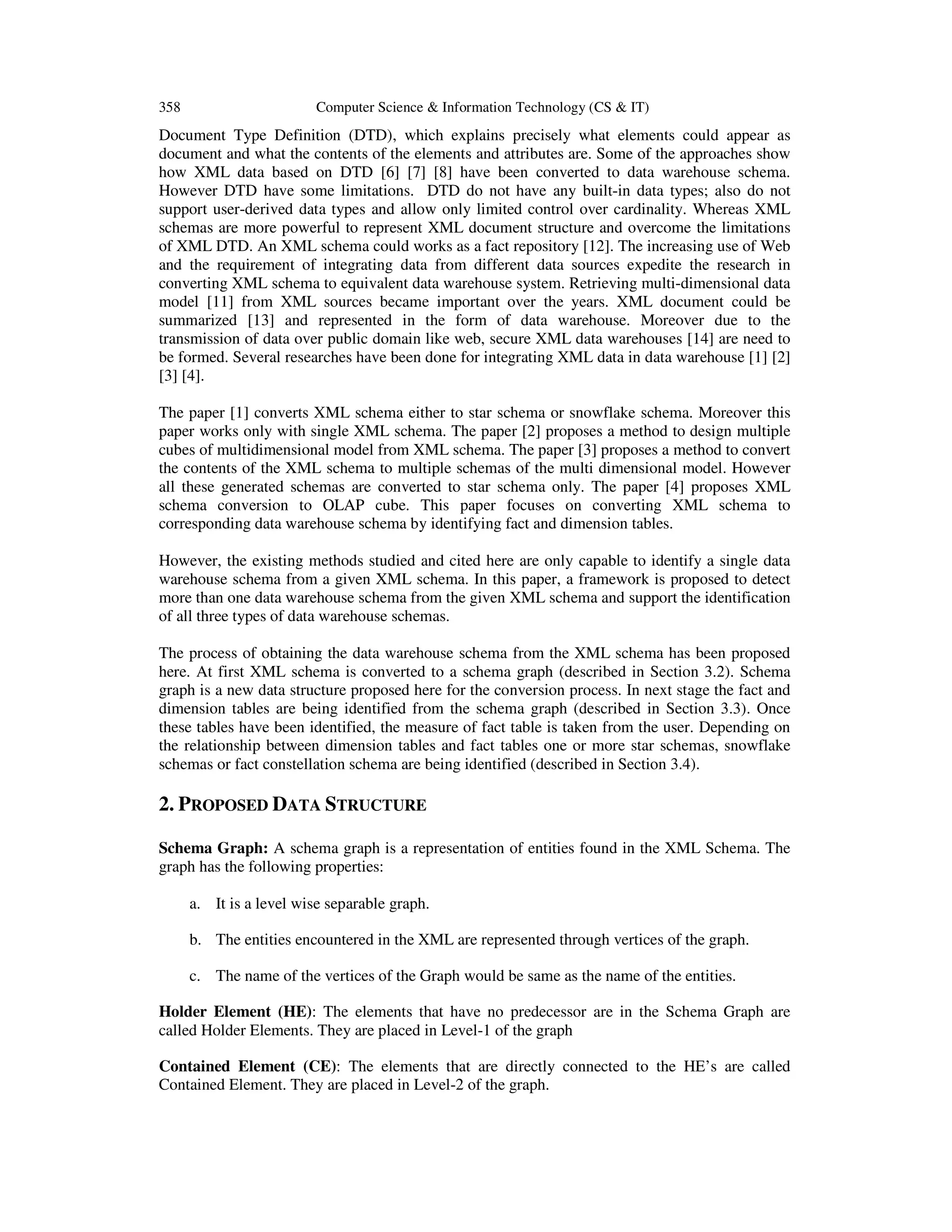 INTEGRATING RELATED XML DATA INTO MULTIPLE DATA WAREHOUSE SCHEMAS | PDF
