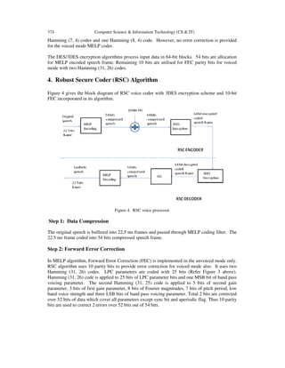 SYMMETRIC ENCRYPTION ALGORITHM IN SPEECH CODING FOR DEFENCE COMMUNICATIONS | PDF