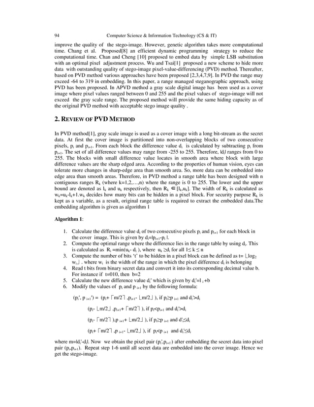Steganography Using Adaptive Pixel Value Differencingapvd Of Gray Images Through Exclusion Of