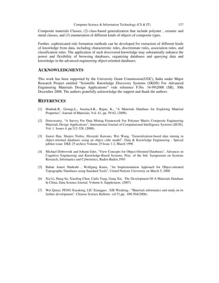 Object-Oriented Database Model For Effective Mining Of Advanced Engineering Materials Data Sets ...