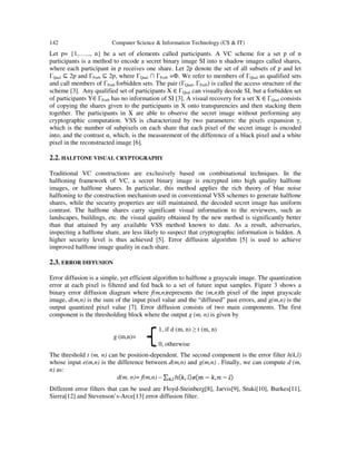 IMPACT OF ERROR FILTERS ON SHARES IN HALFTONE VISUAL CRYPTOGRAPHY | PDF