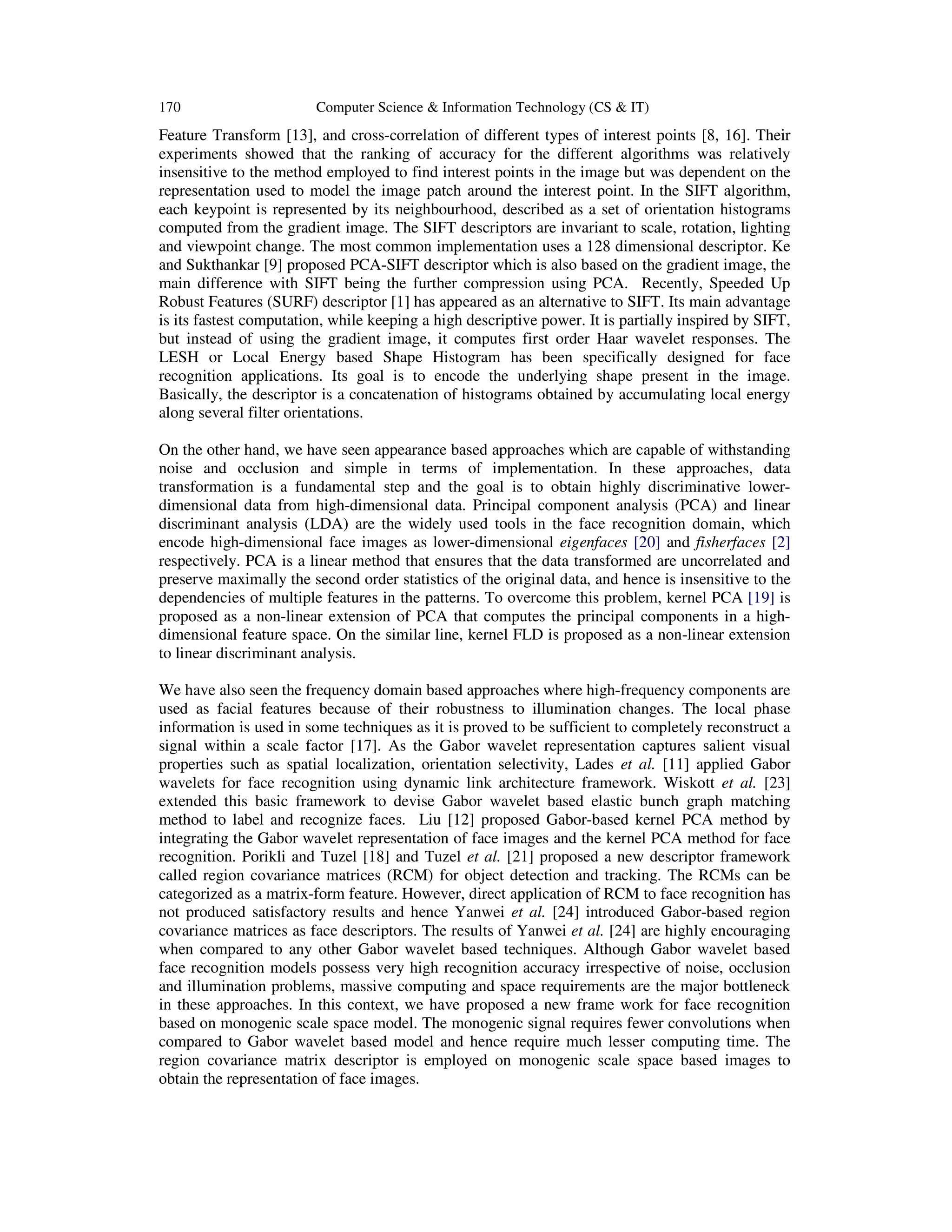 Monogenic Scale Space Based Region Covariance Matrix Descriptor For Face Recognition Pdf