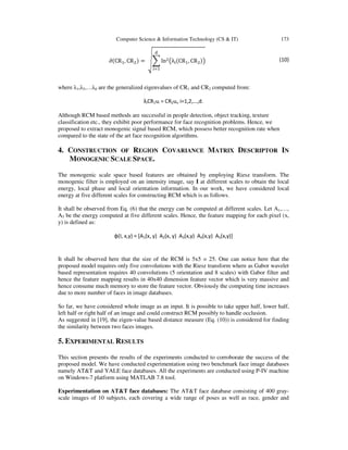 MONOGENIC SCALE SPACE BASED REGION COVARIANCE MATRIX DESCRIPTOR FOR FACE RECOGNITION | PDF