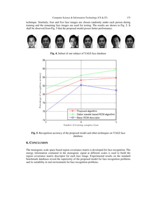 MONOGENIC SCALE SPACE BASED REGION COVARIANCE MATRIX DESCRIPTOR FOR FACE RECOGNITION | PDF