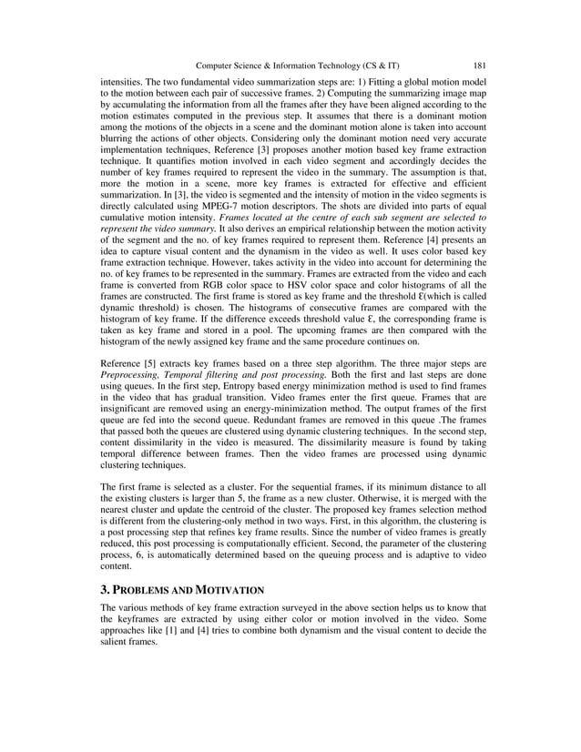 VISUAL ATTENTION BASED KEYFRAMES EXTRACTION AND VIDEO SUMMARIZATION | PDF