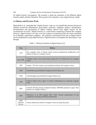 FORENSIC COMPUTING MODELS: TECHNICAL OVERVIEW | PDF | Databases | Computer Software and Applications