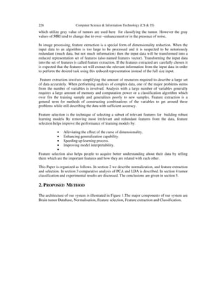 A NOVEL APPROACH FOR FEATURE EXTRACTION AND SELECTION ON MRI IMAGES FOR BRAIN TUMOR ...