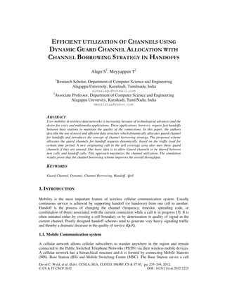 EFFICIENT UTILIZATION OF CHANNELS USING DYNAMIC GUARD CHANNEL ALLOCATION WITH CHANNEL BORROWING ...