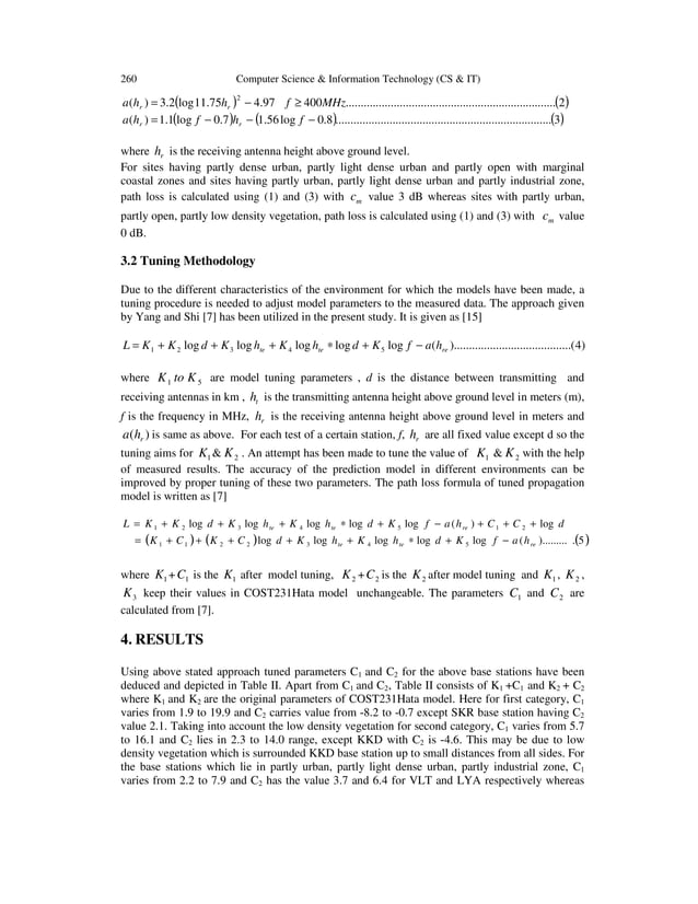 TUNING OF COST-231 HATA MODEL FOR RADIO WAVE PROPAGATION PREDICTIONS | PDF