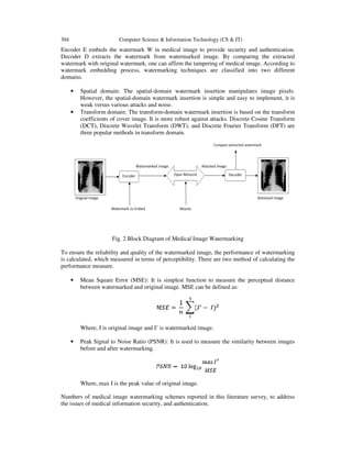 ANALYSIS OF WATERMARKING TECHNIQUES FOR MEDICAL IMAGES PRESERVING ROI | PDF