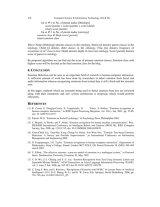 EMOTION DETECTION FROM TEXT | PDF