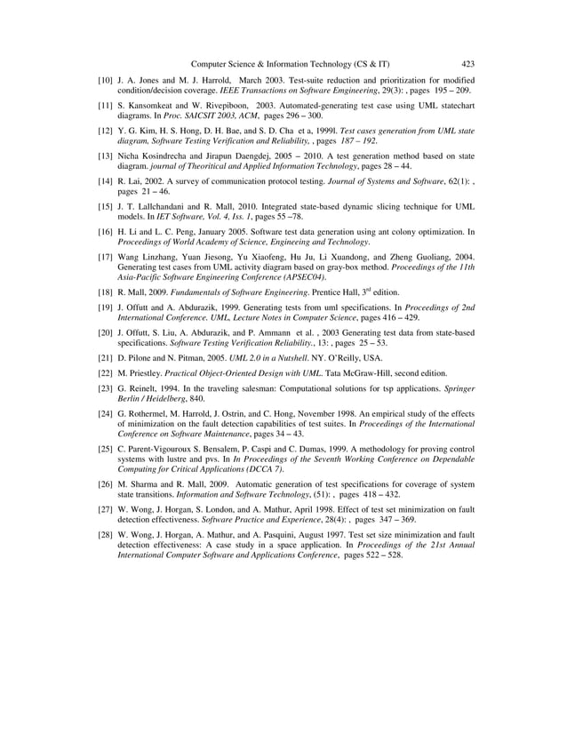 Generation And Optimization Of Test Cases For Object Oriented Software