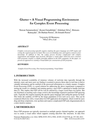 Glutter – A Visual Programming Environment for Complex Event Processing | PDF | Databases ...